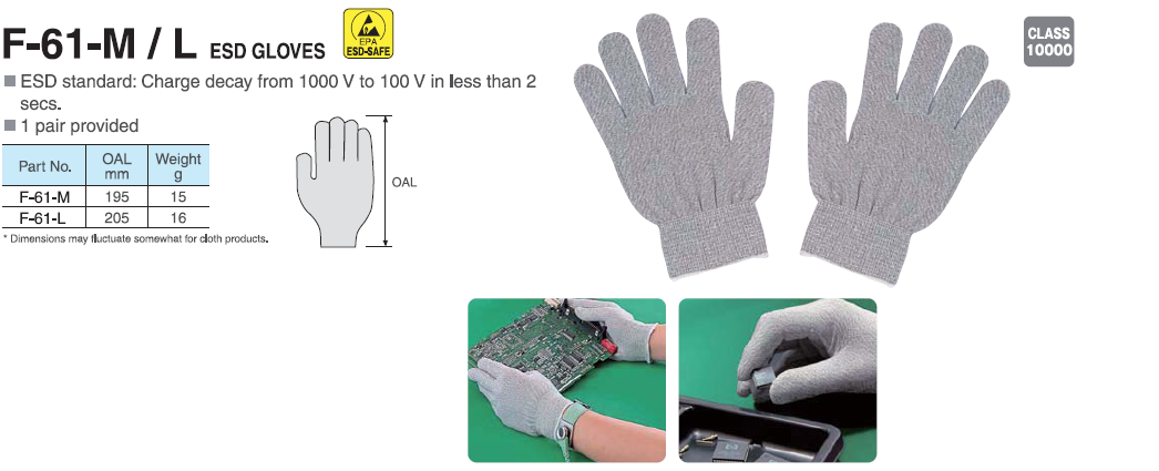 Ichiban Precision Sdn Bhd - Hozan - HOZAN ESD GLOVES